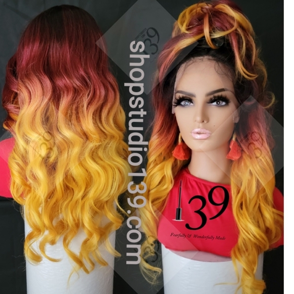 Shopstudio139.com | Hair | Fire Colored Hd Lace Front Wig With Shifting ...